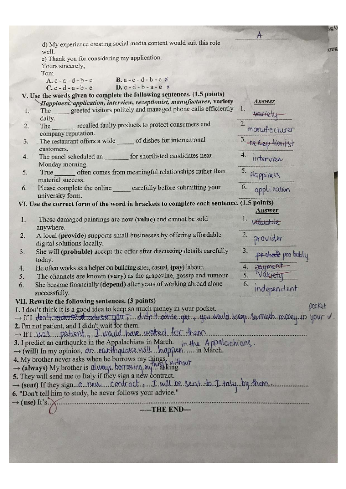 ENG 199 Final Exam: Social Media Content & Sentence Completion - Studocu