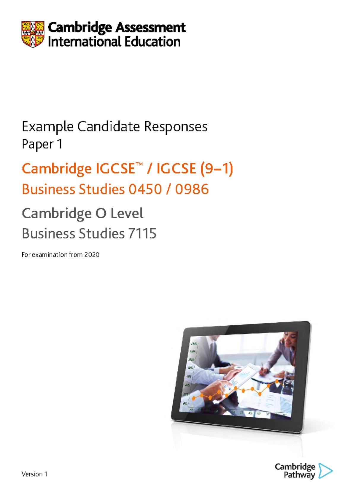 0450 Example Candidate Responses Paper 1: Insights from March 2020 Exam ...