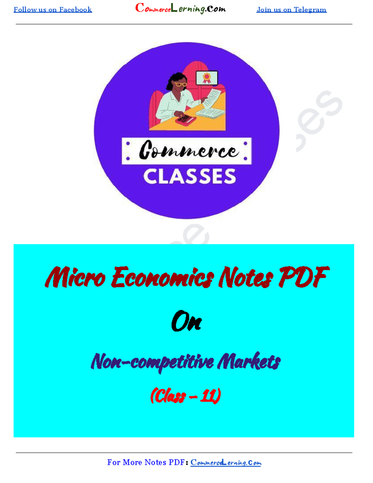 Class 11 Micro Economics Chapter 6 Notes PDF - Commerce Classes Micro ...