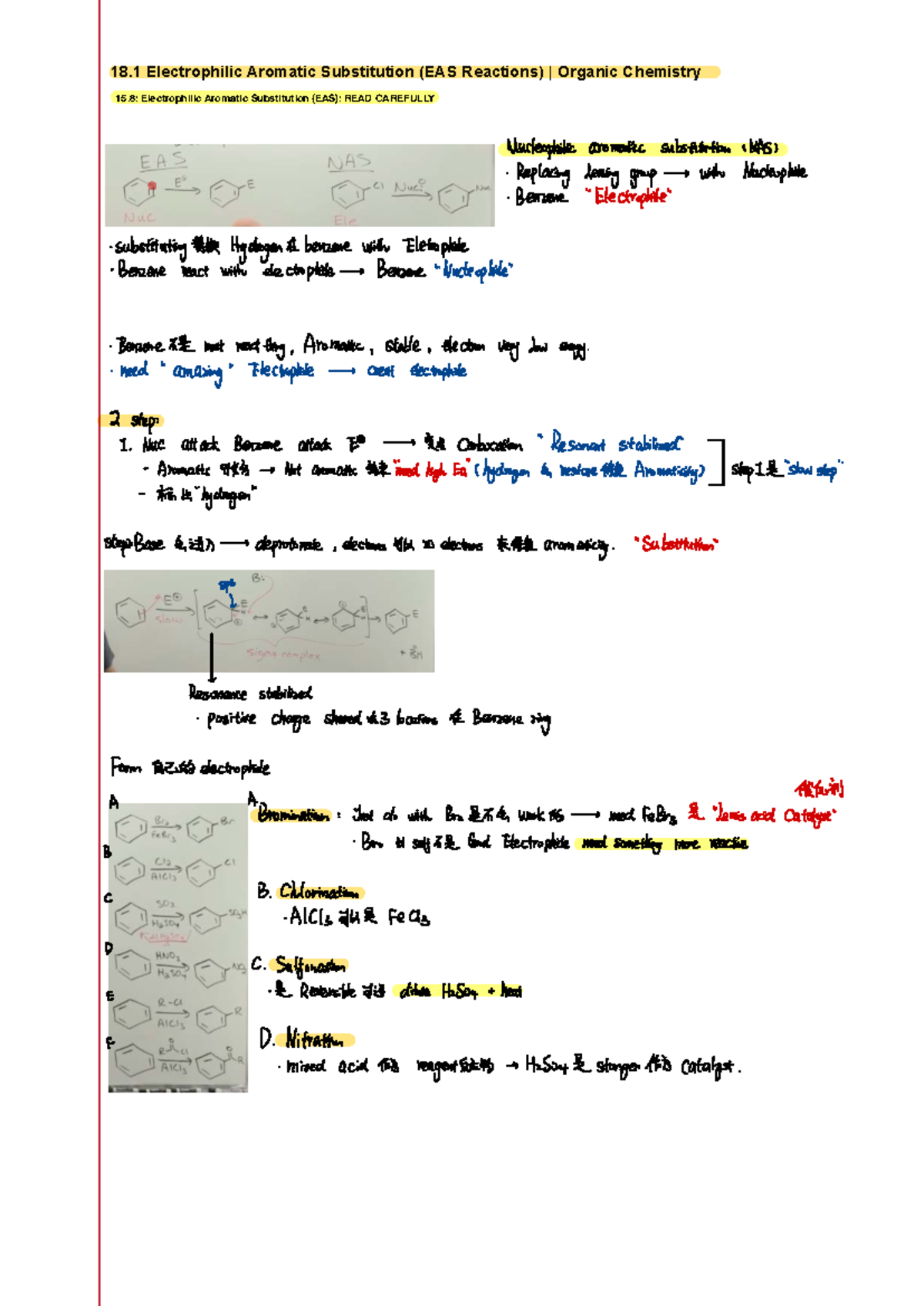 Chapter 15 - Electrophilic Aromatic Substitution (EAS) in Organic ...