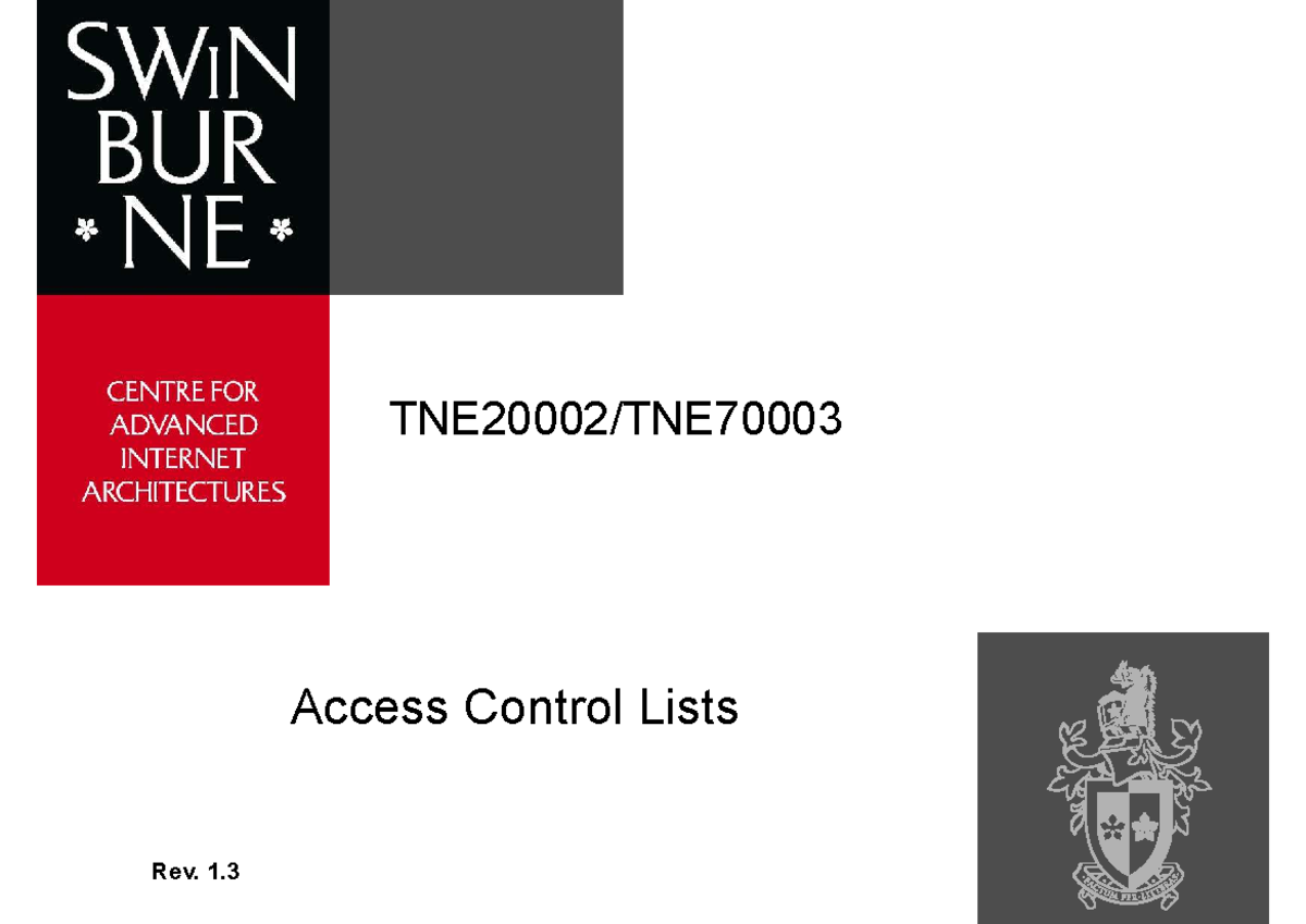 Access Control Lists (ACLs) Overview and Implementation Guide - Studocu