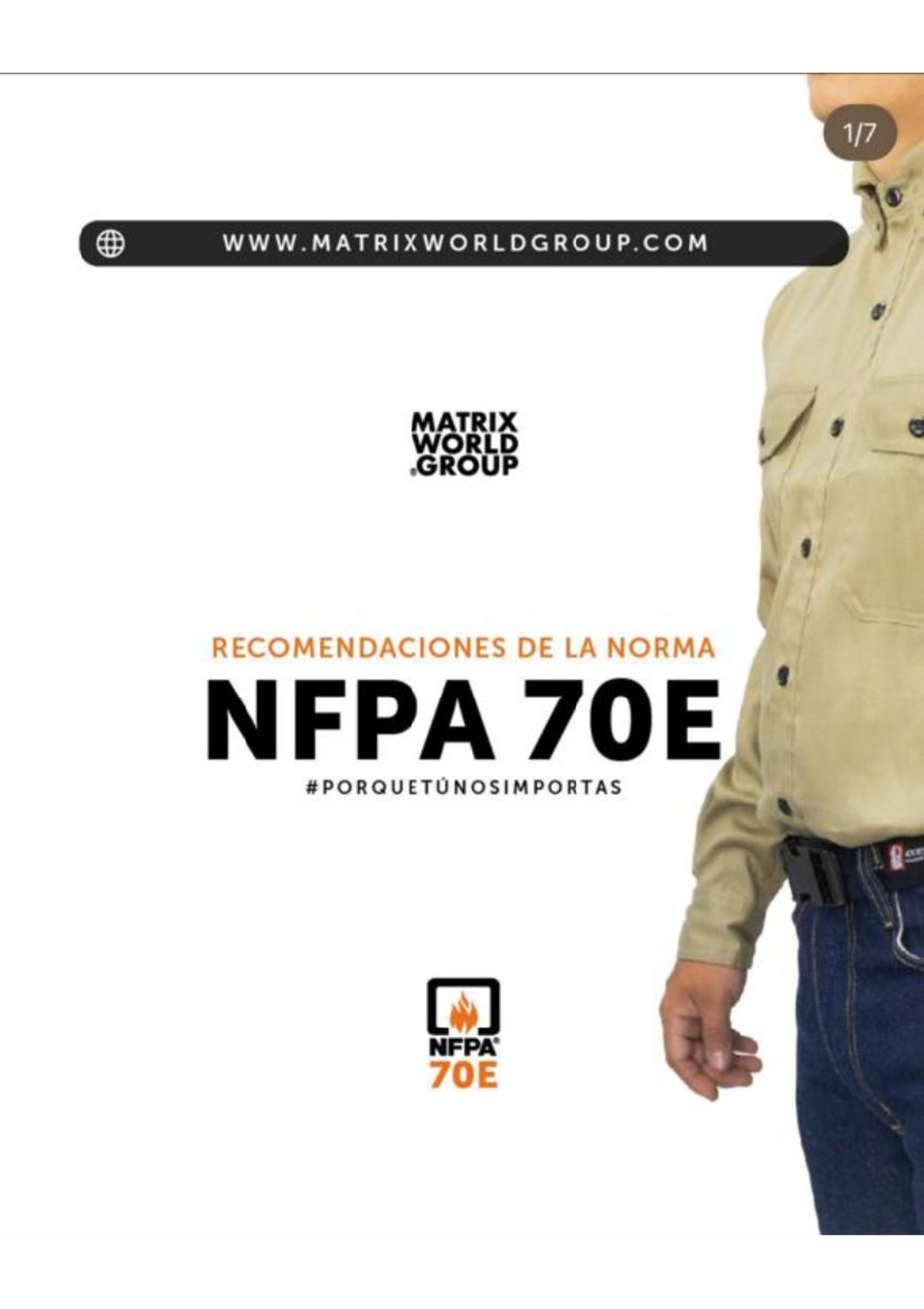 Recomendaciones de Seguridad Laboral Según NFPA 70E - Matrix World ...