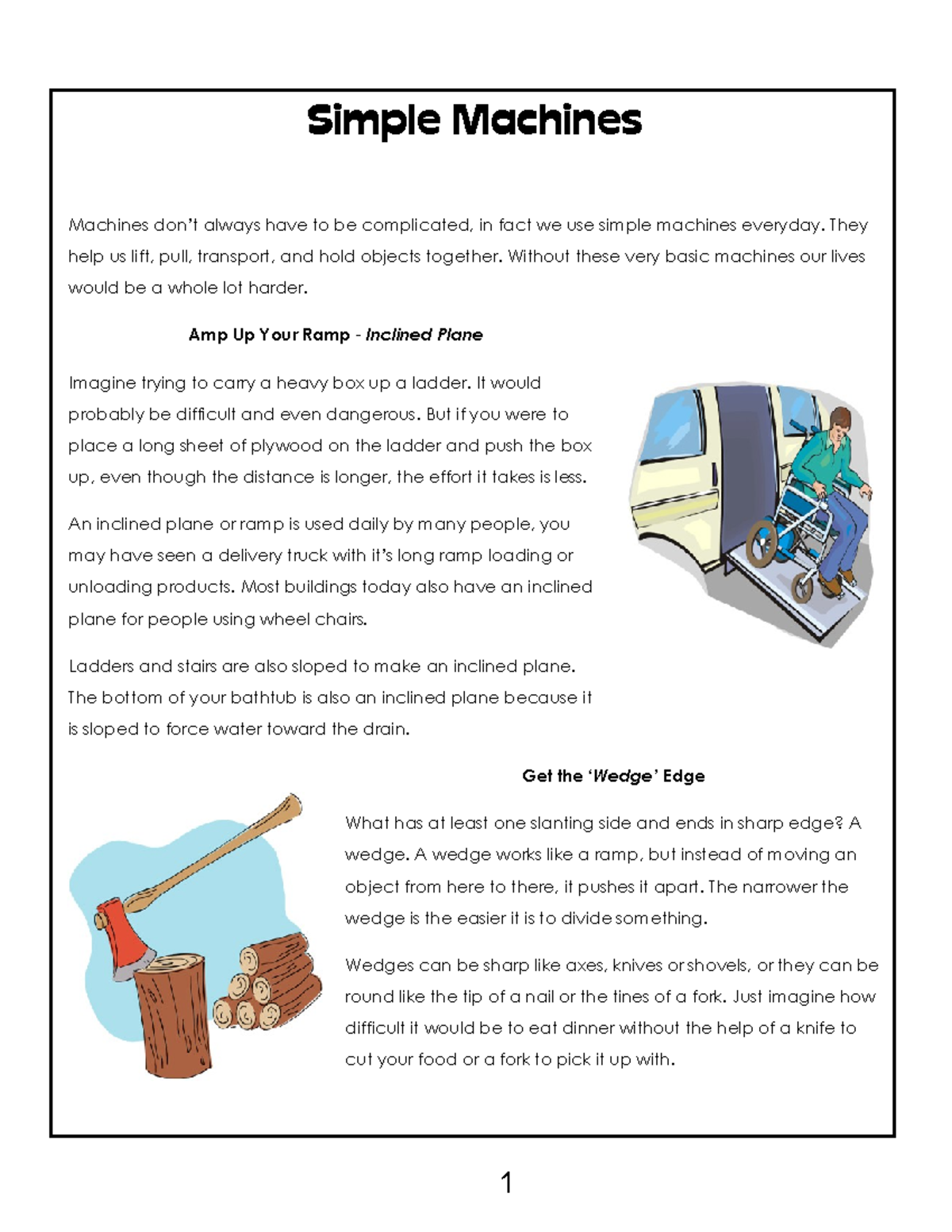 Simple machines questions for second grade (SCI 101) - Studocu