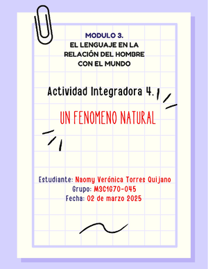 Torres Quijano Naomybre M3S2AI3 - Lee el texto “¿Papel o plástico?” ¿Cuál es la principal rama ...