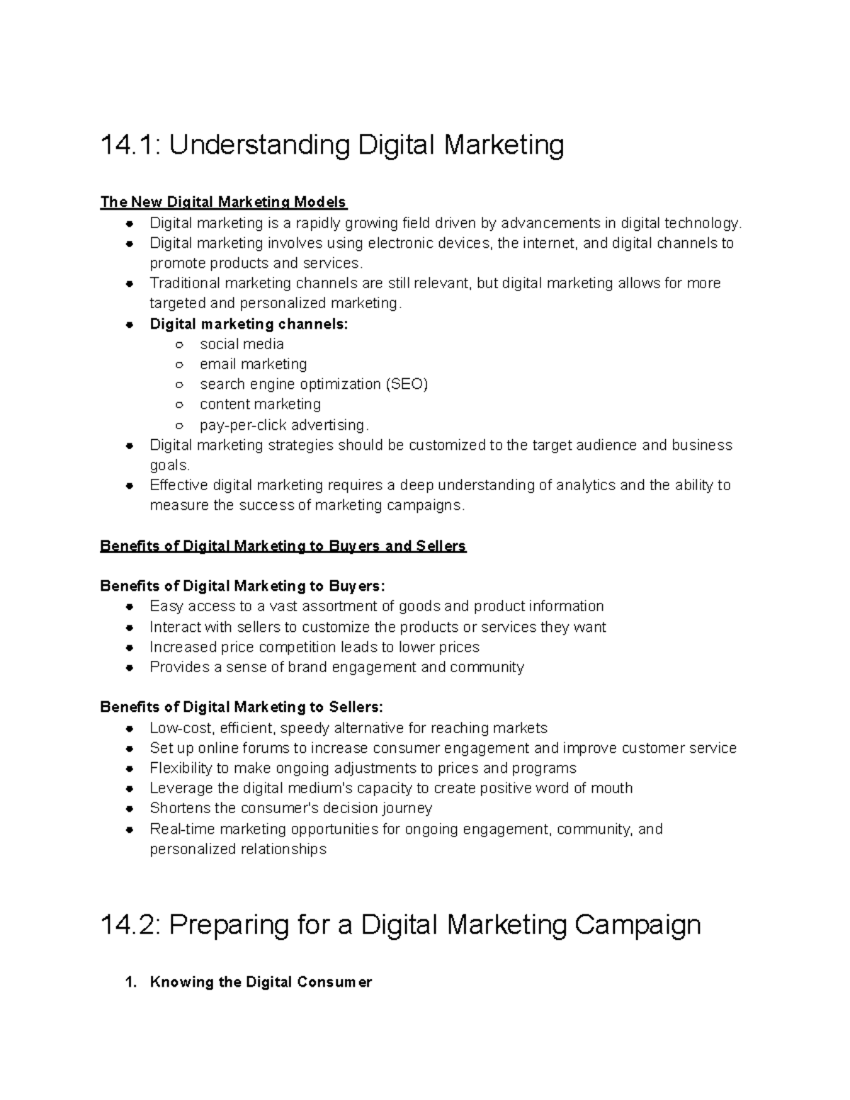 Chapters 14-16: Digital Marketing Concepts and Strategies - Studocu