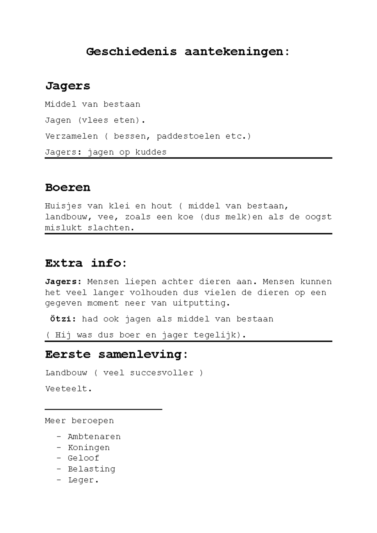 Geschiedenis aantekeningen 2 - Geschiedenis aantekeningen: Jagers ...