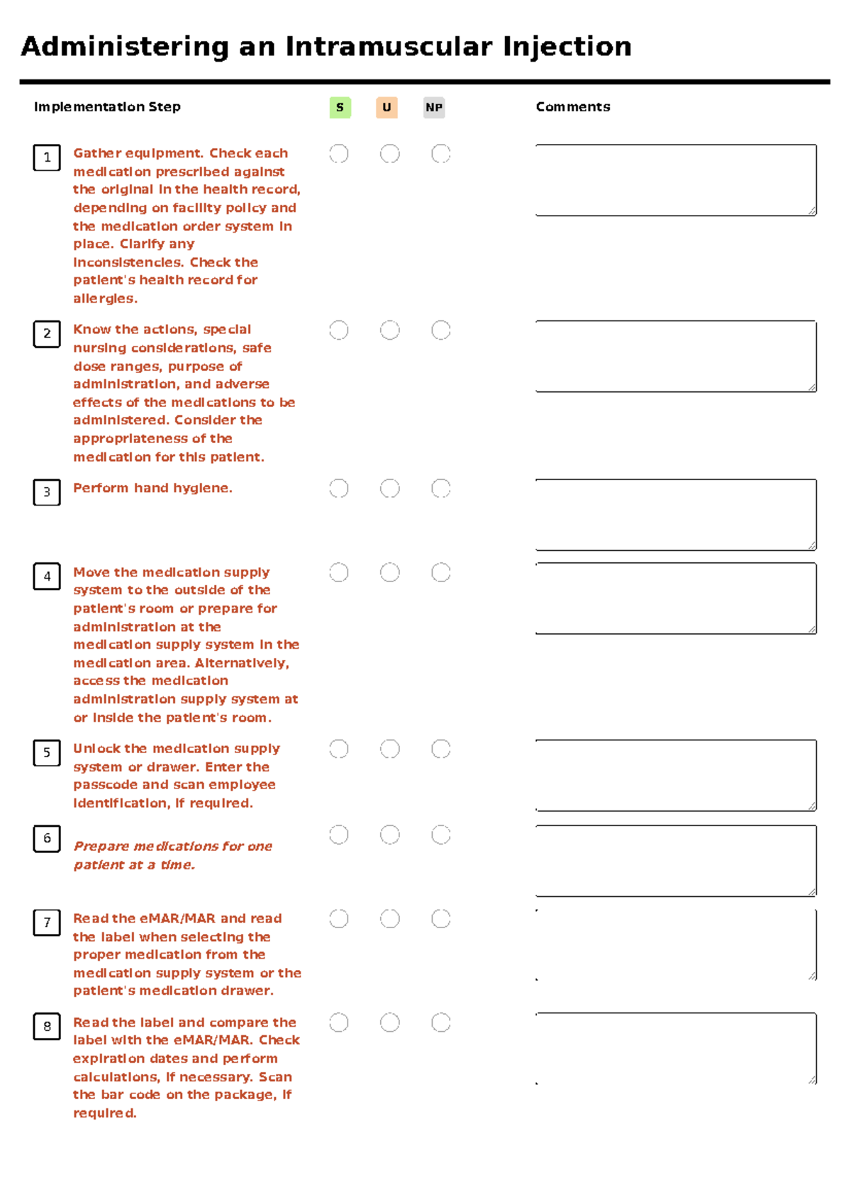 Administering an Intramuscular Injection: Step-by-Step Guide - Studocu