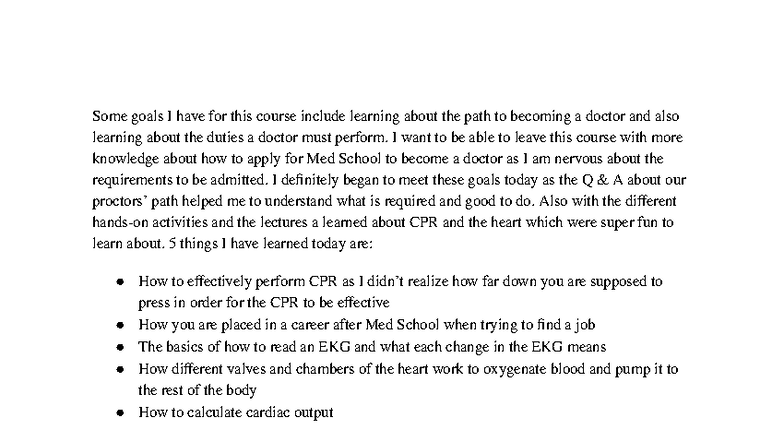 5 Key Learnings from Med School Prep Course - Studocu