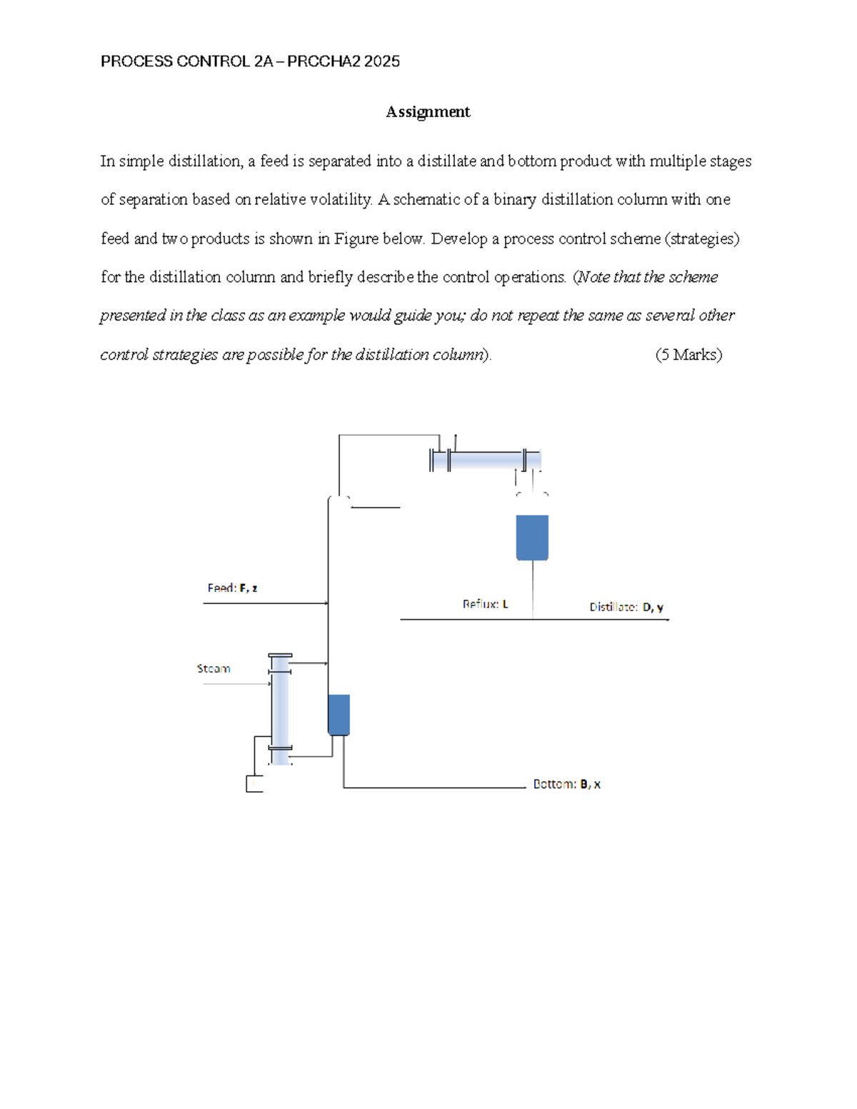 Assignment 1 Process Control 2A - PROCESS CONTROL 2A – PRCCHA2 2025 ...