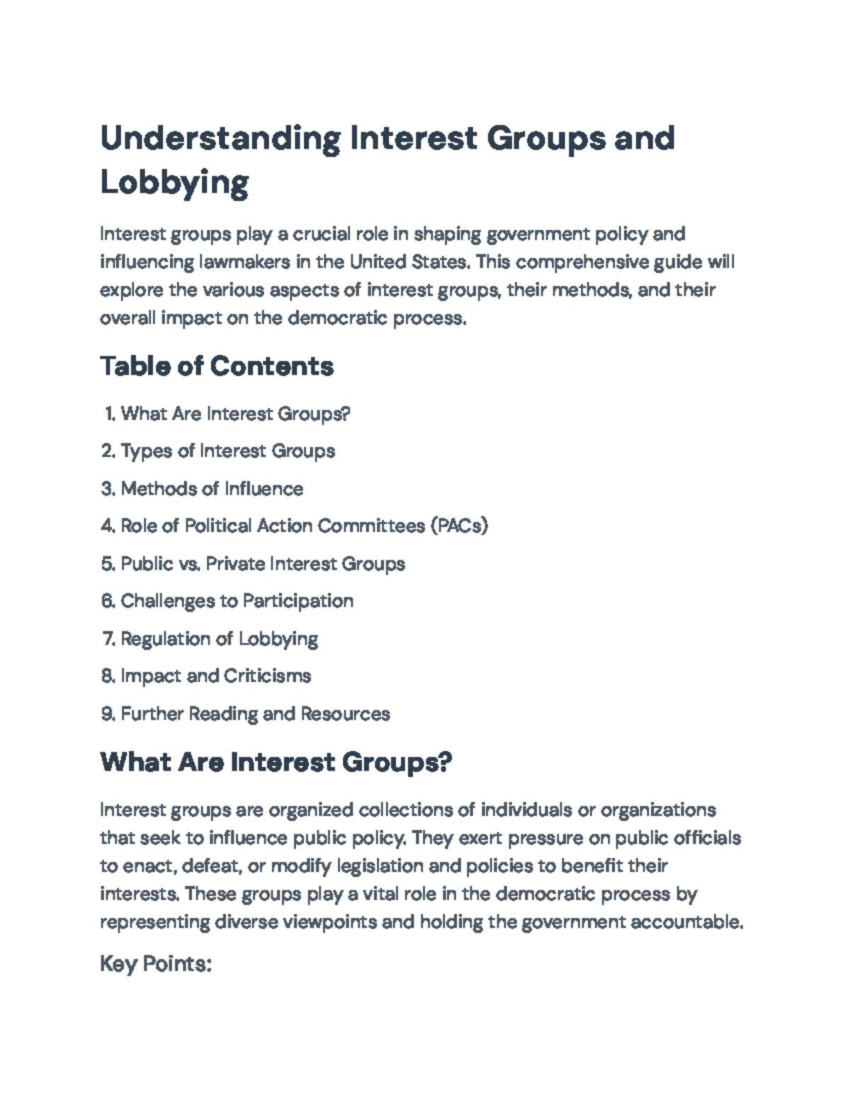 Understanding Interest Groups and Lobbying: A Comprehensive Guide ...