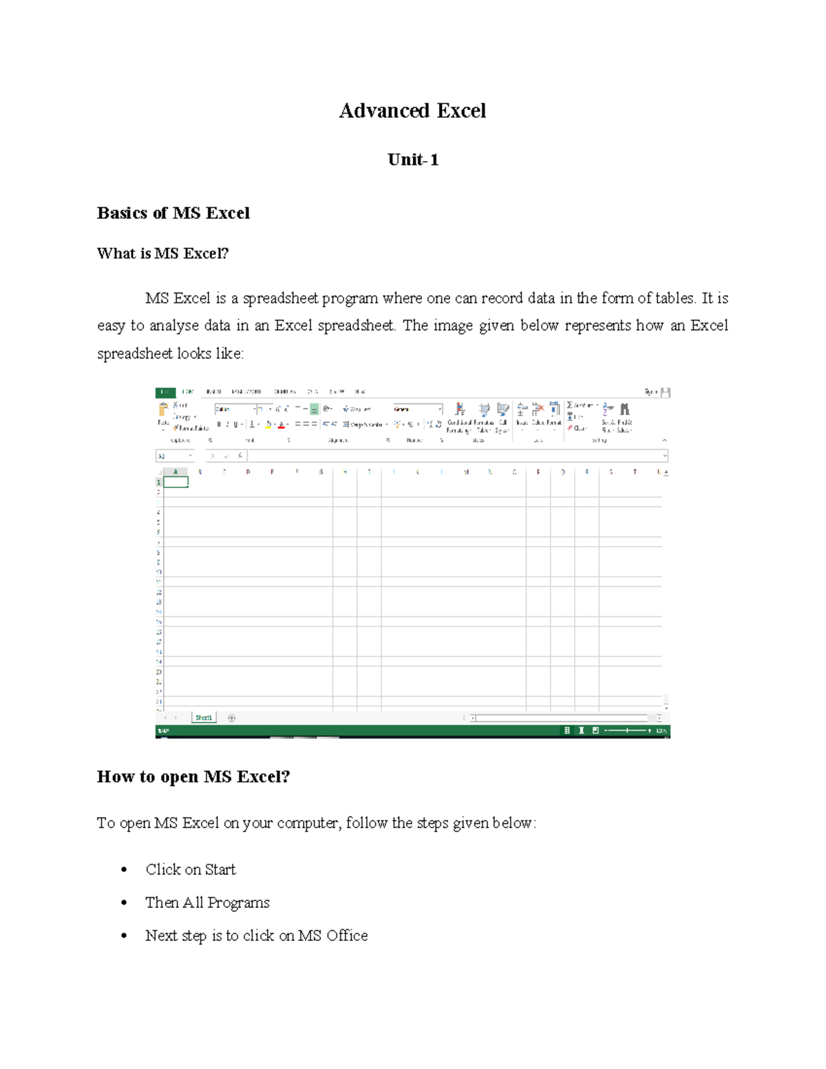 Advanced Excel Basics: Understanding MS Excel Functions & Features ...