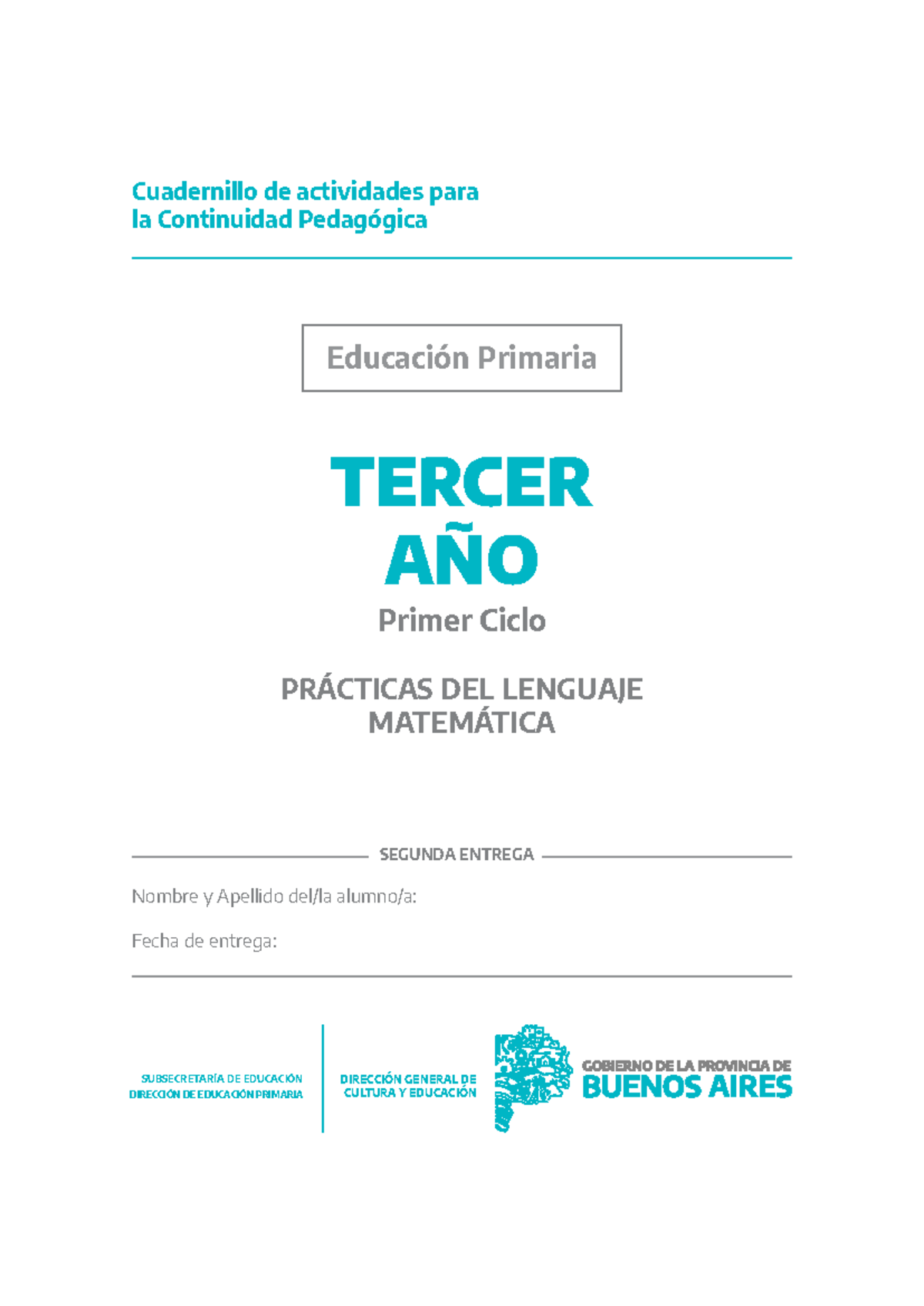 Cuadernillo de Actividades: Prácticas del Lenguaje 3er Año - 2da ...