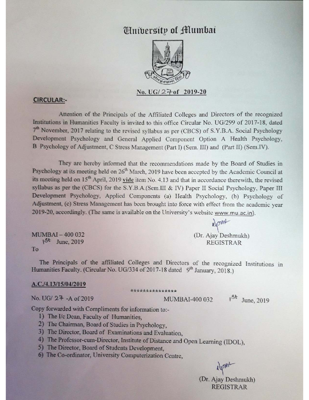 S.Y.B.A. Psychology Syllabus Overview: CBCS Structure & Course Details ...