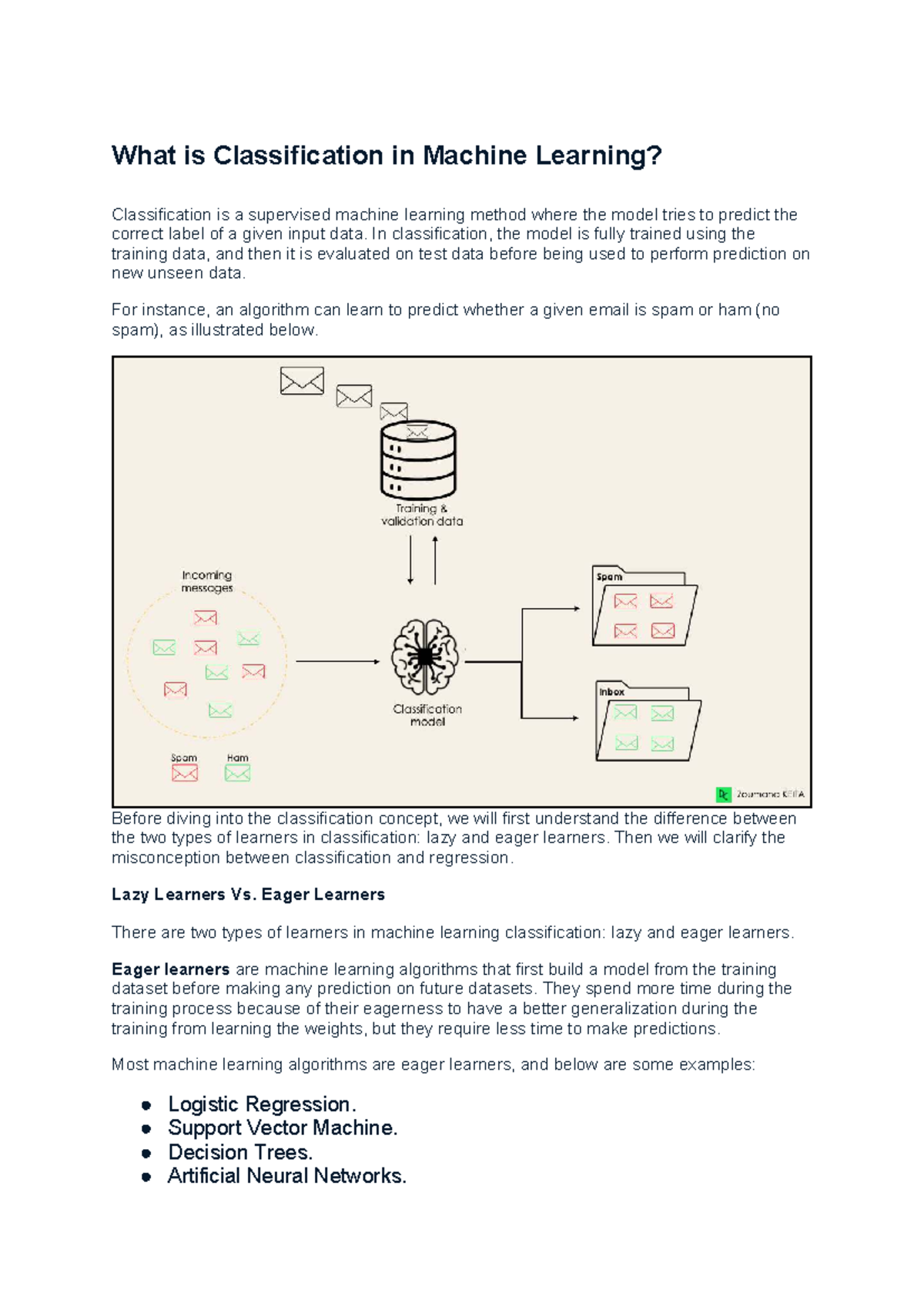 Classification in Machine Learning: Concepts and Algorithms (CS101 ...