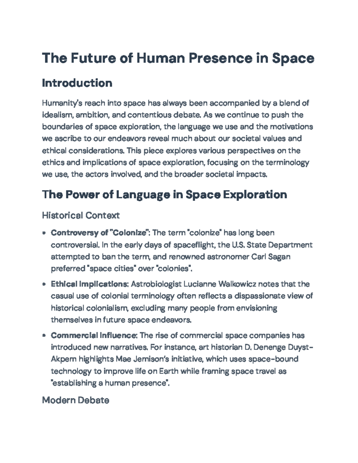 Exploring Ethical Considerations in Space Exploration: Future of ...