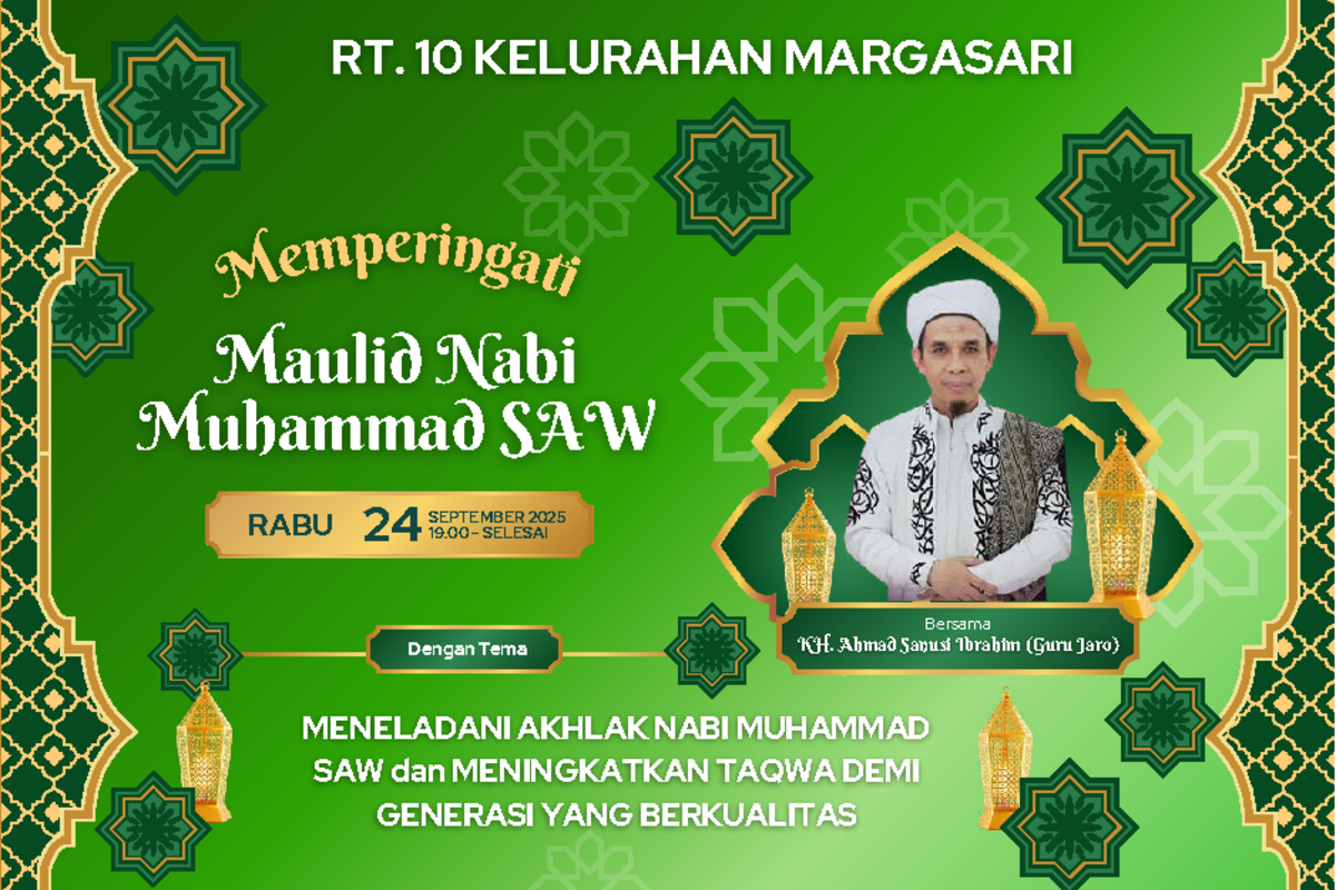 Hijau Spanduk Acara Peringatan Isra Miraj Spanduk Banner (900 x 600 ...