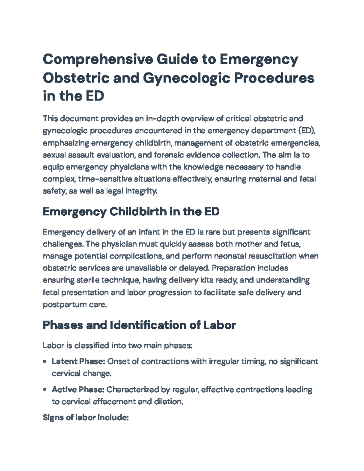 Comprehensive Guide to Emergency Obstetric & Gynecologic Procedures (ED ...