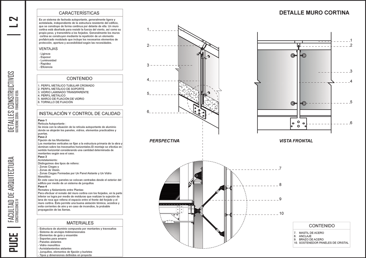 Detalle Del Muro De Contención Con Anclaje Al Suelo