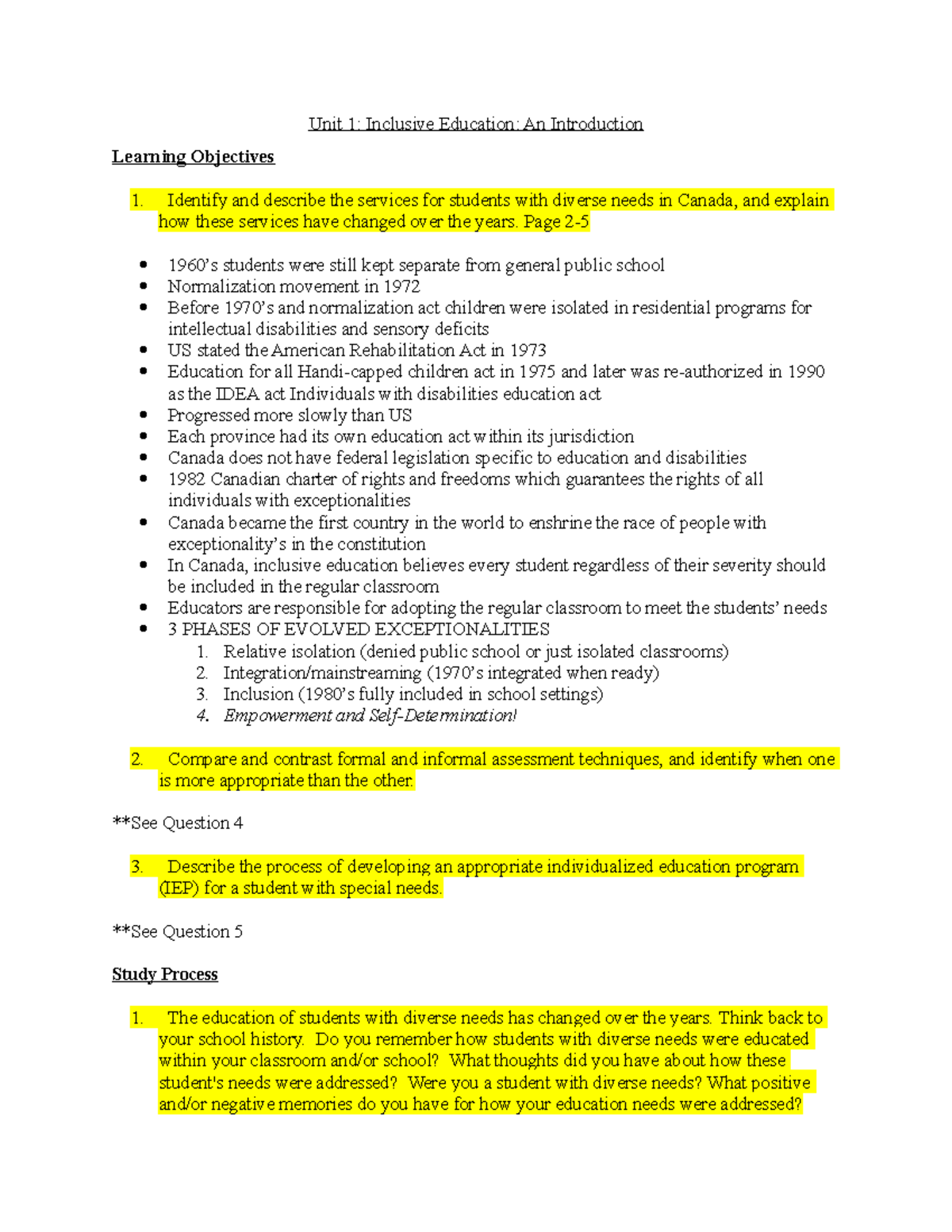 Unit 1 Inclusive Education An Introduction - Unit 1: Inclusive ...