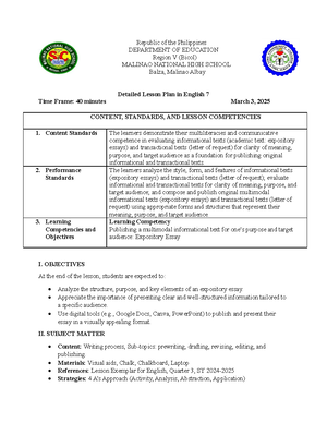 DLP Propagandaz - Detailed lesson plan in Grade 8 propaganda techniques ...