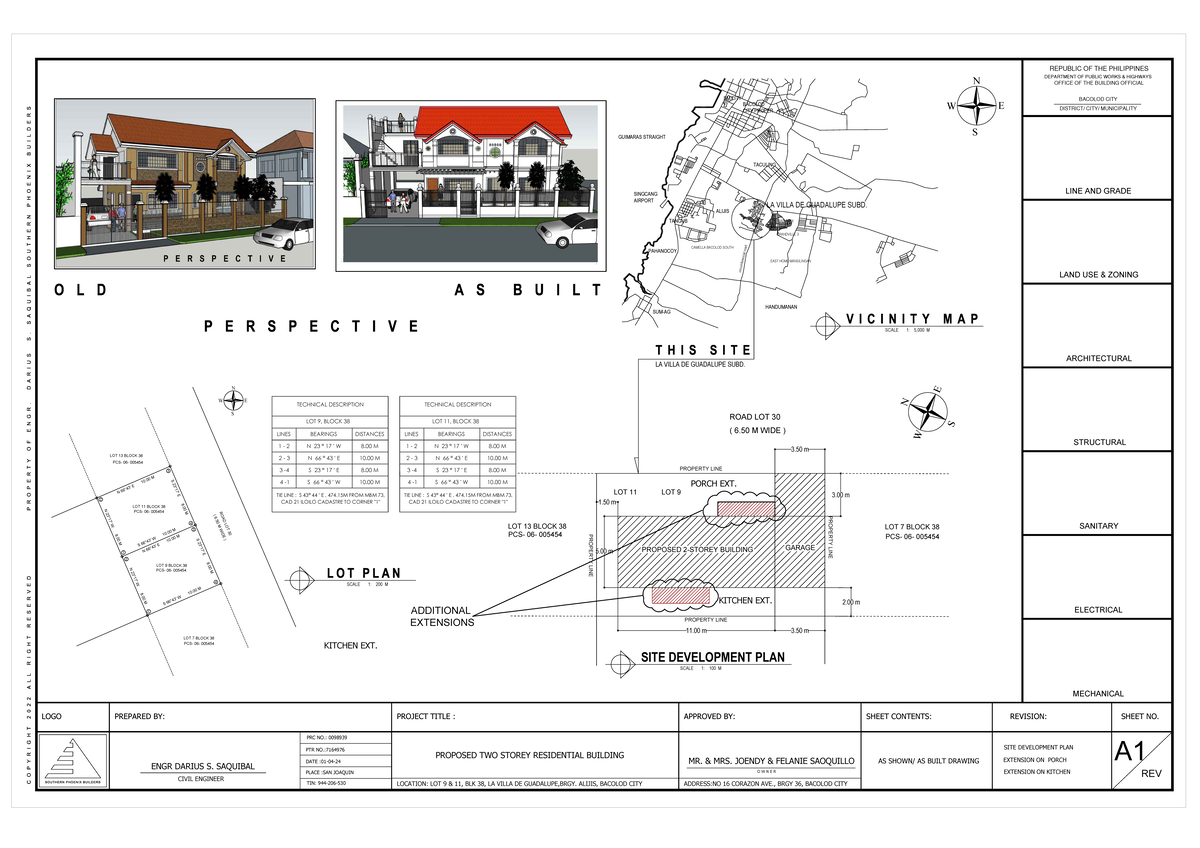 Proposed Two Storey Residential Building Plans - Bacolod City - Studocu