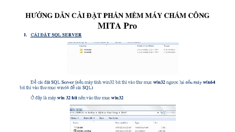 Hướng Dẫn Sử Dụng Phần Mềm Máy Chấm Công MITA Pro - Studocu