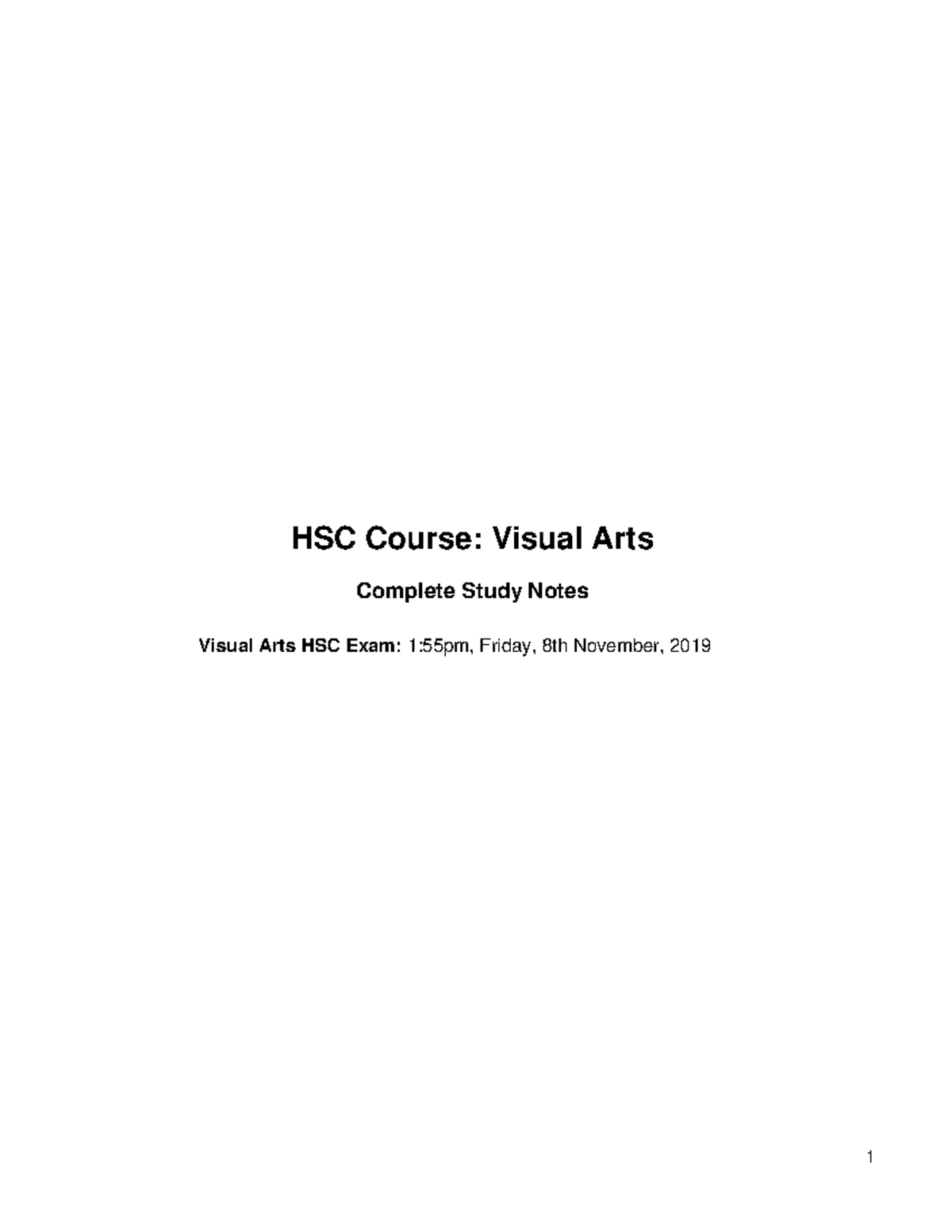 HSC Visual Arts Study Notes: Art Criticism & Analysis Techniques - Studocu