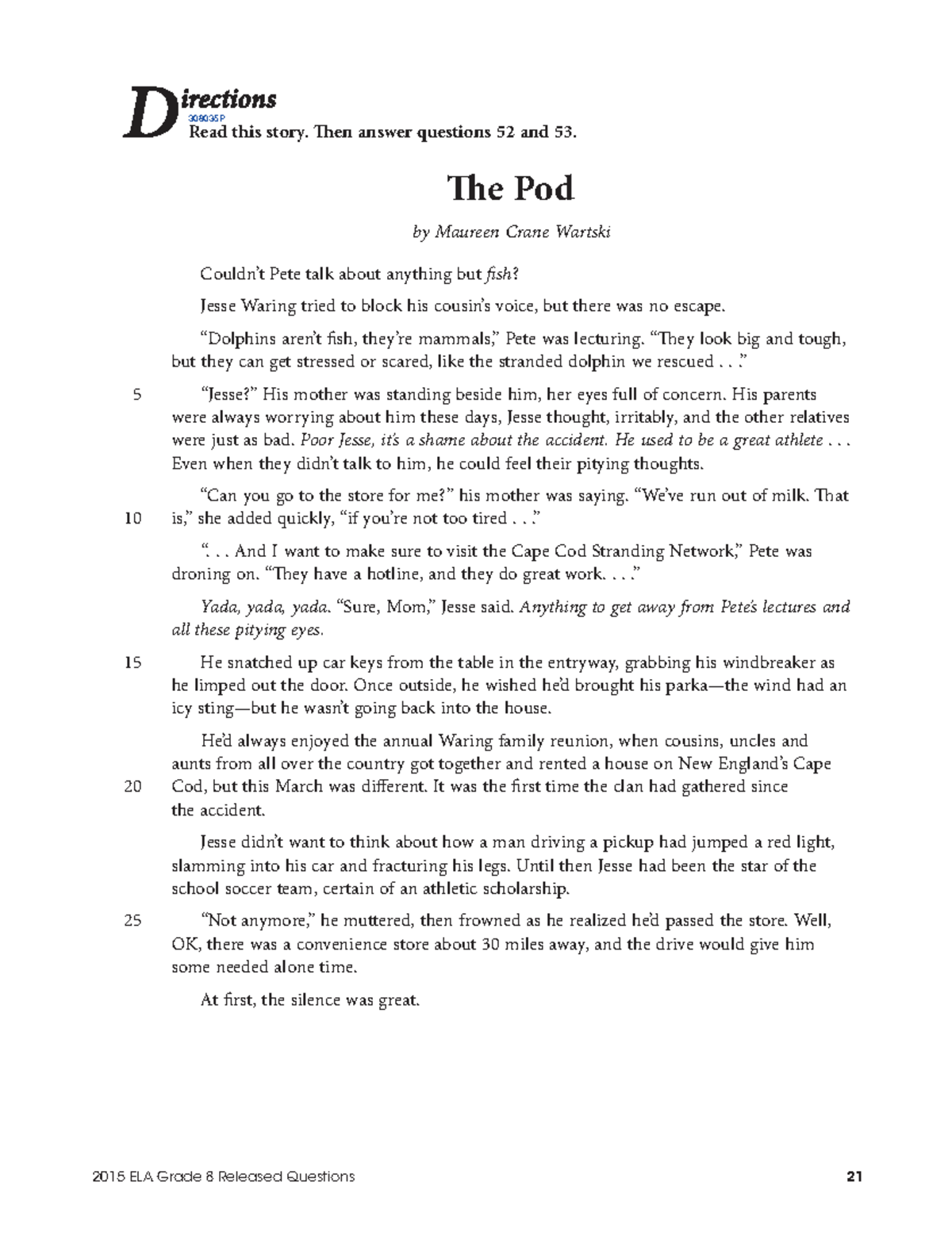 Grade 8 "The Pod" Student Example Analysis G8 - Studocu