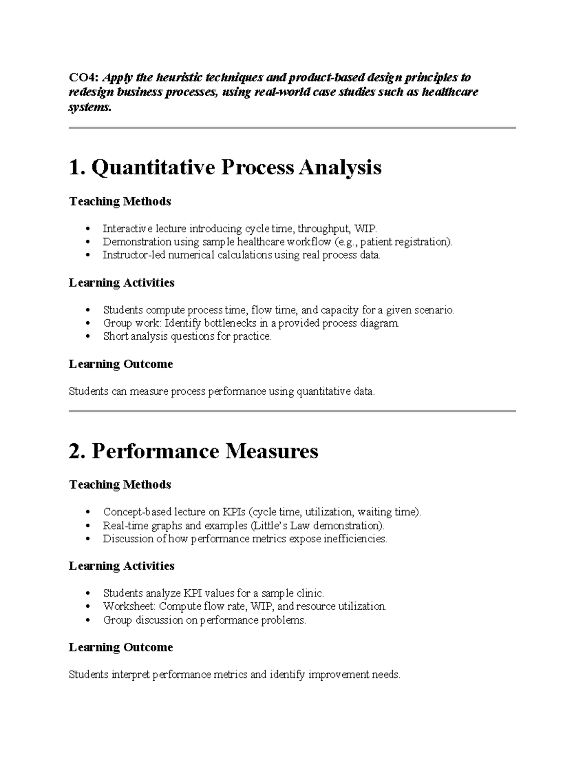 CO4: Heuristic Techniques & Design Principles in Business Process ...