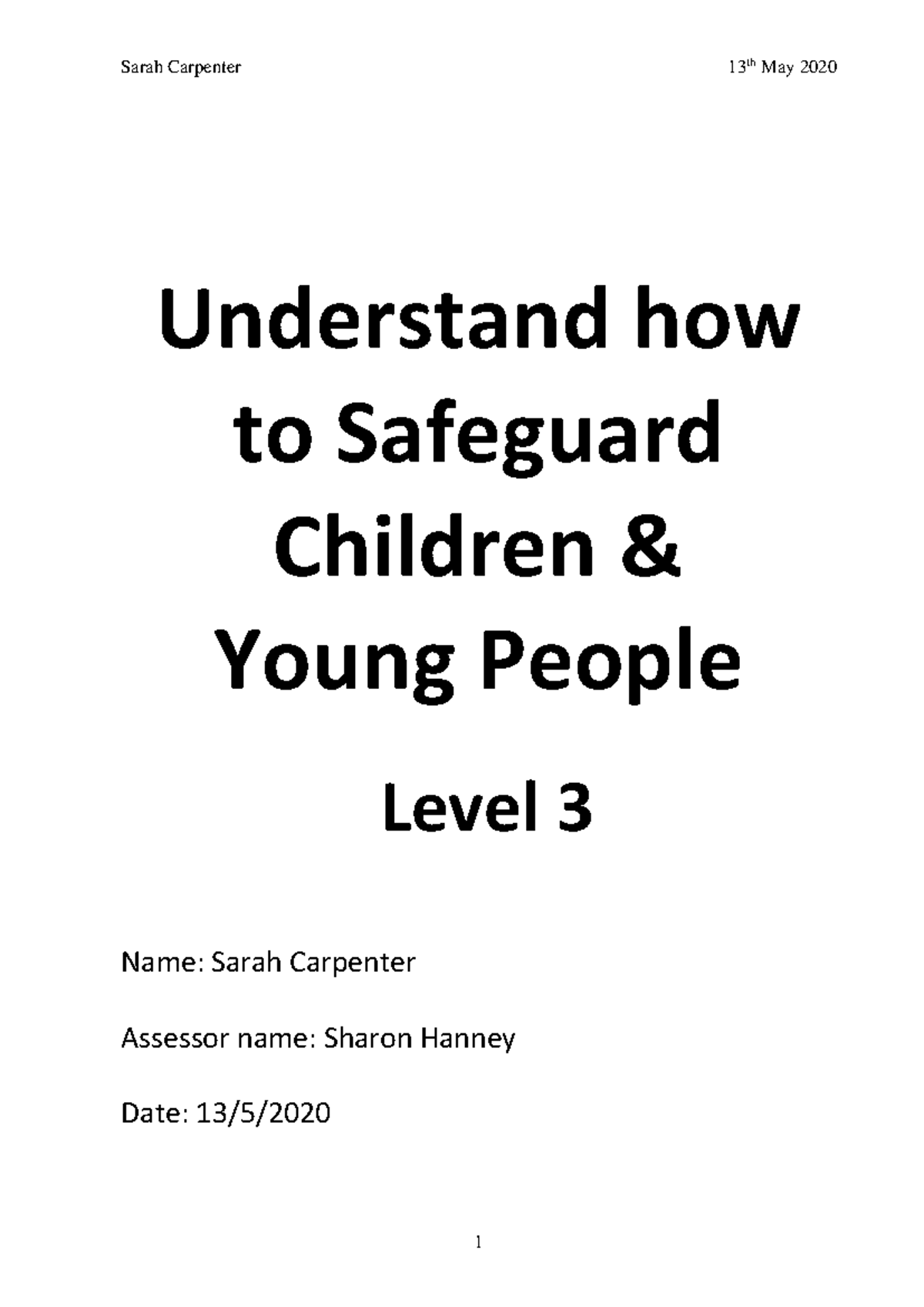 STL3C3 Final Exam Notes: Safeguarding Children & Young People's Welfare ...