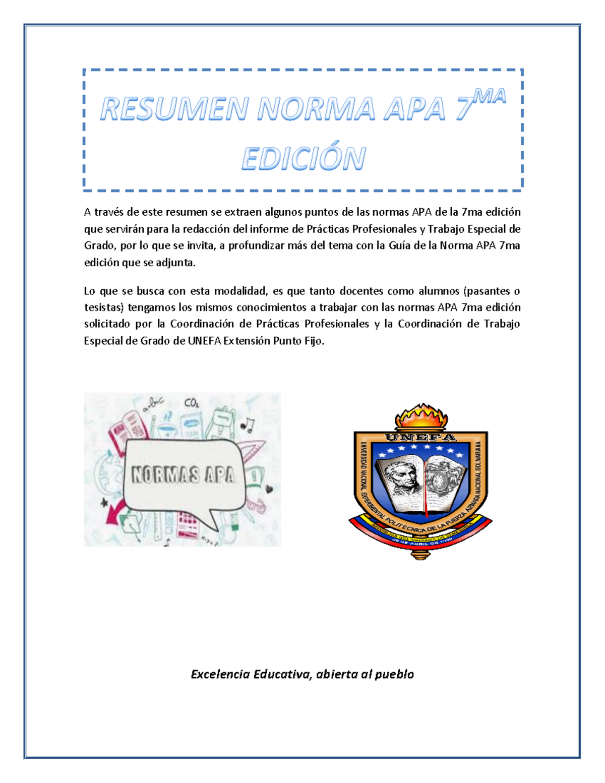 Resumen de Normas APA 7MA Edición para Trabajos Académicos - Studocu