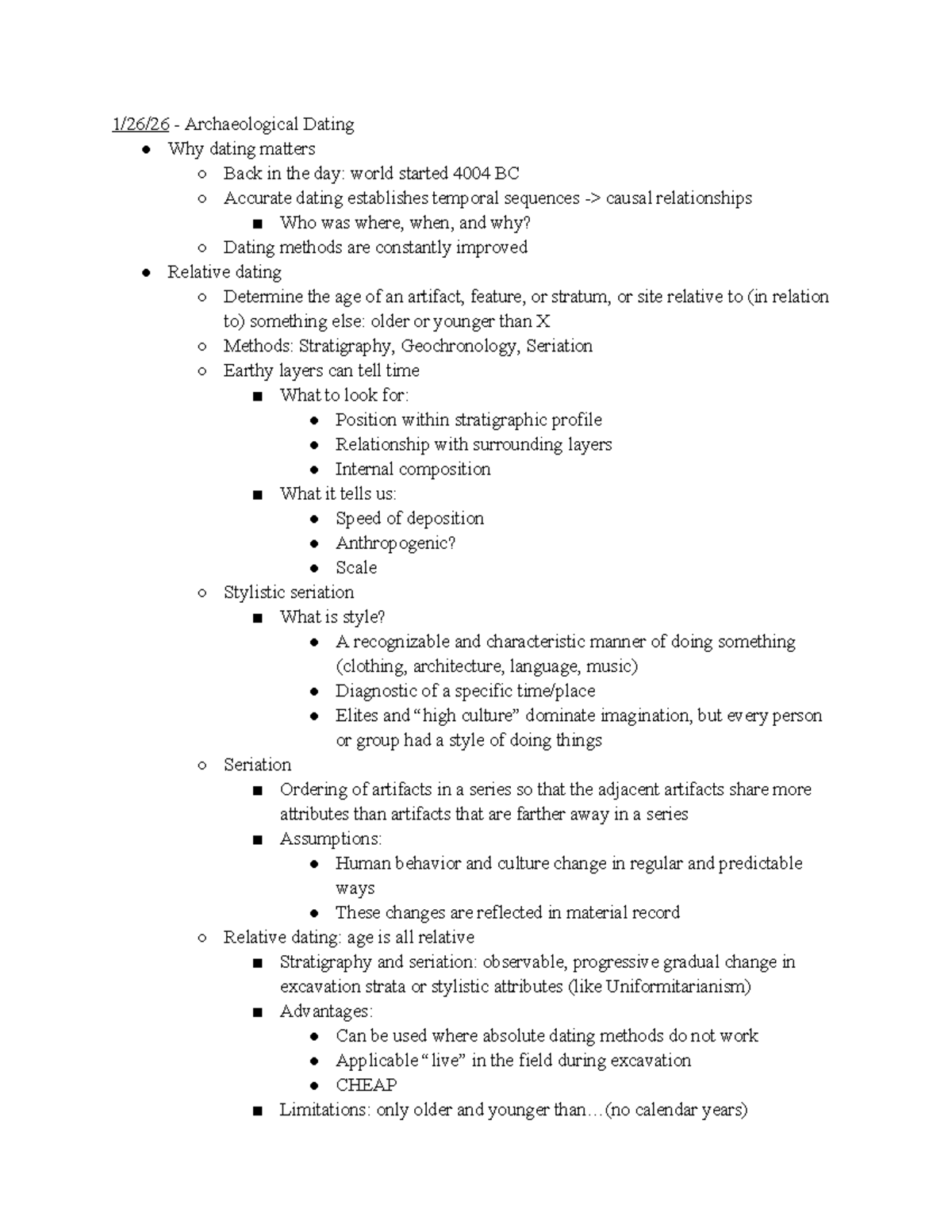 Archaeological Dating Methods: Understanding Temporal Relationships ...