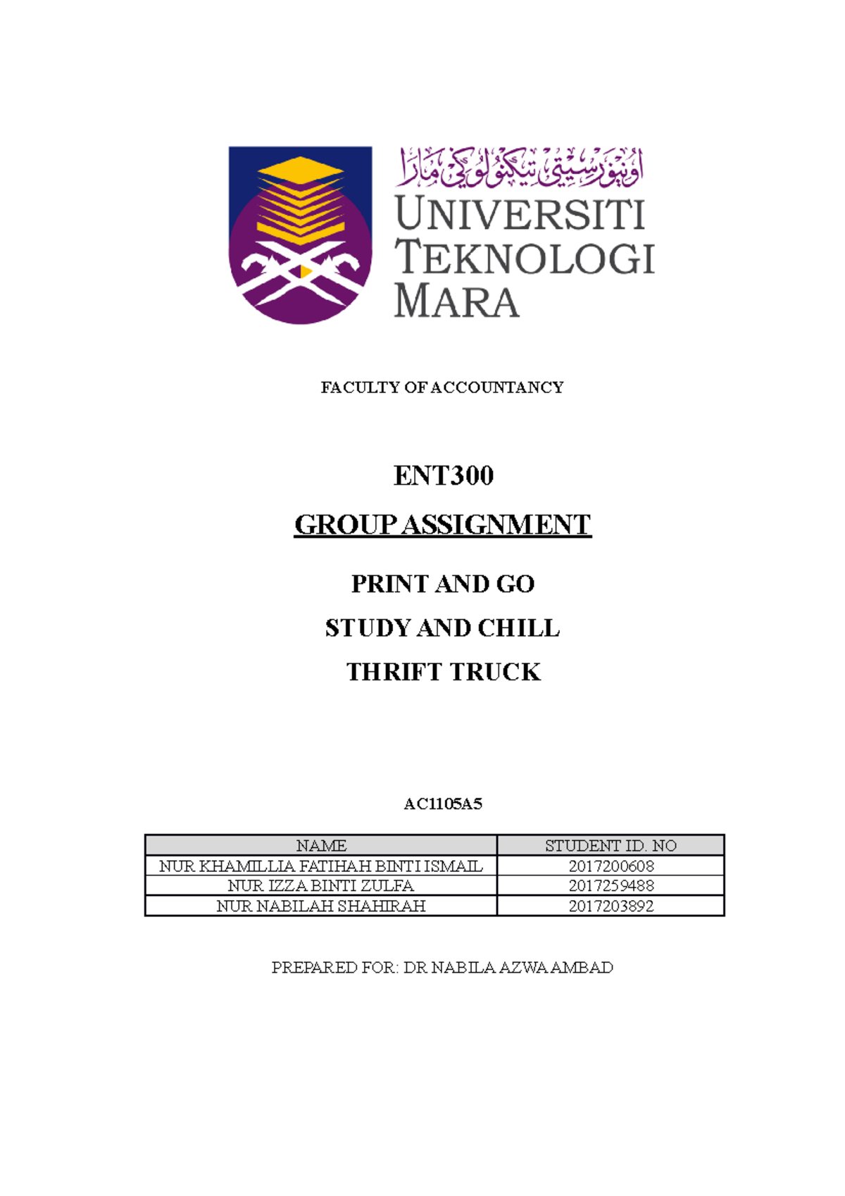 ENT300 Group Assignment 1: Innovative Business Models Explored - Studocu