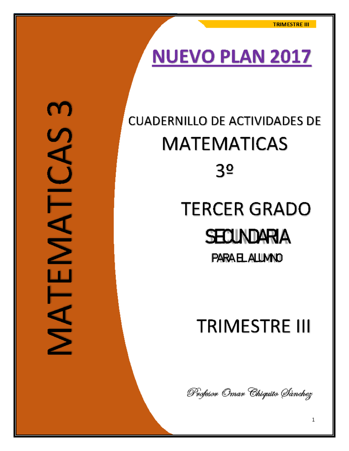 Actividades Matemáticas para 3º Grado Secundaria - Trim III - Studocu