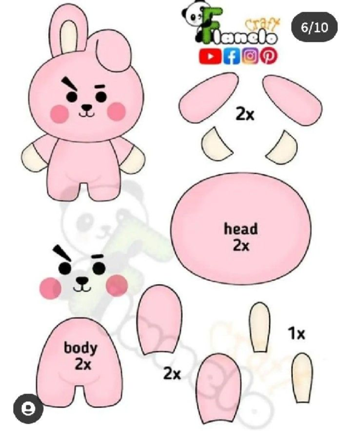 Cooky - diseño - primaria - craft lanelo 6/10 DAOO 10: i 2x ... head 2x ...