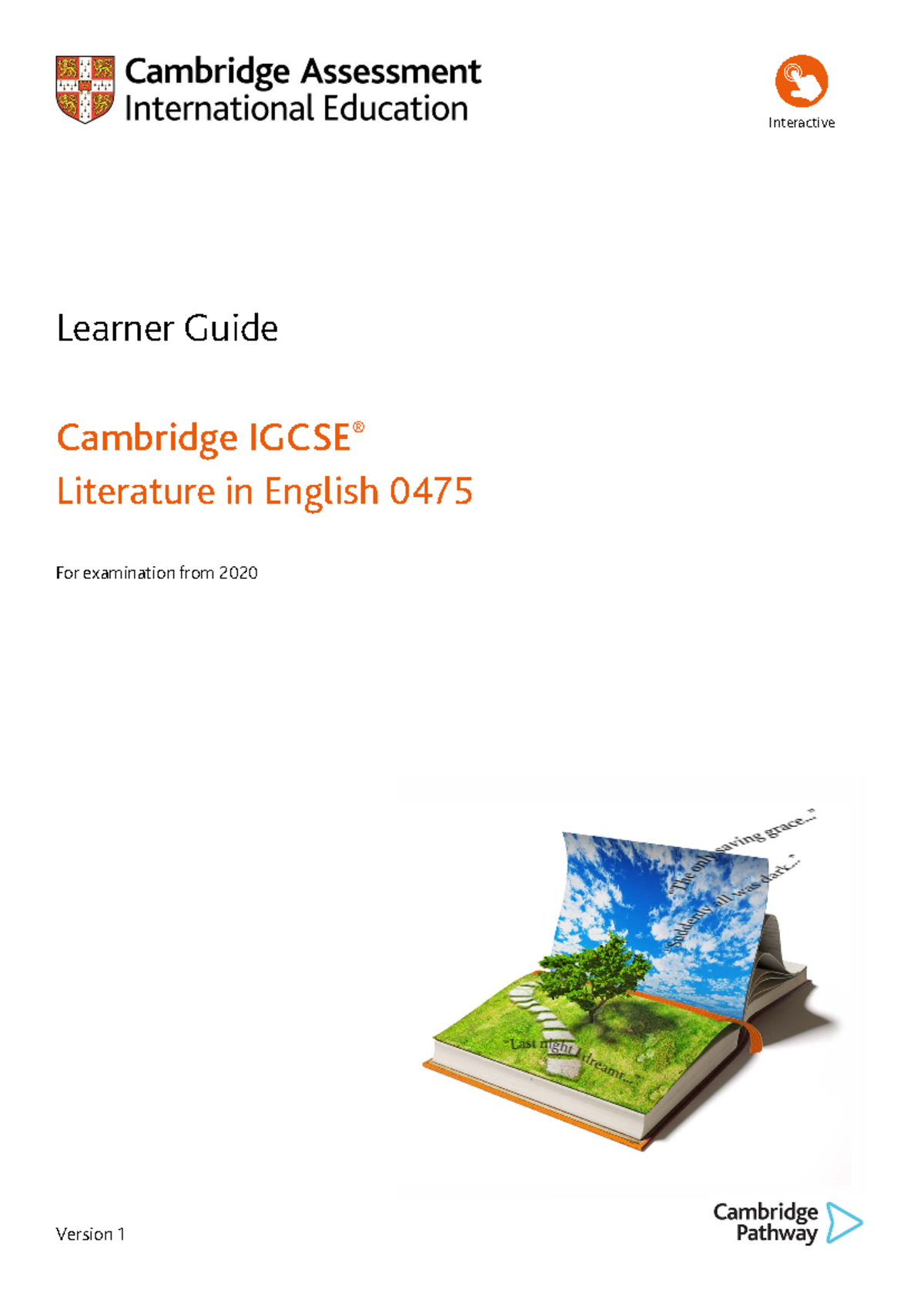 Cambridge IGCSE Literature in English 0475: Comprehensive Learner Guide ...