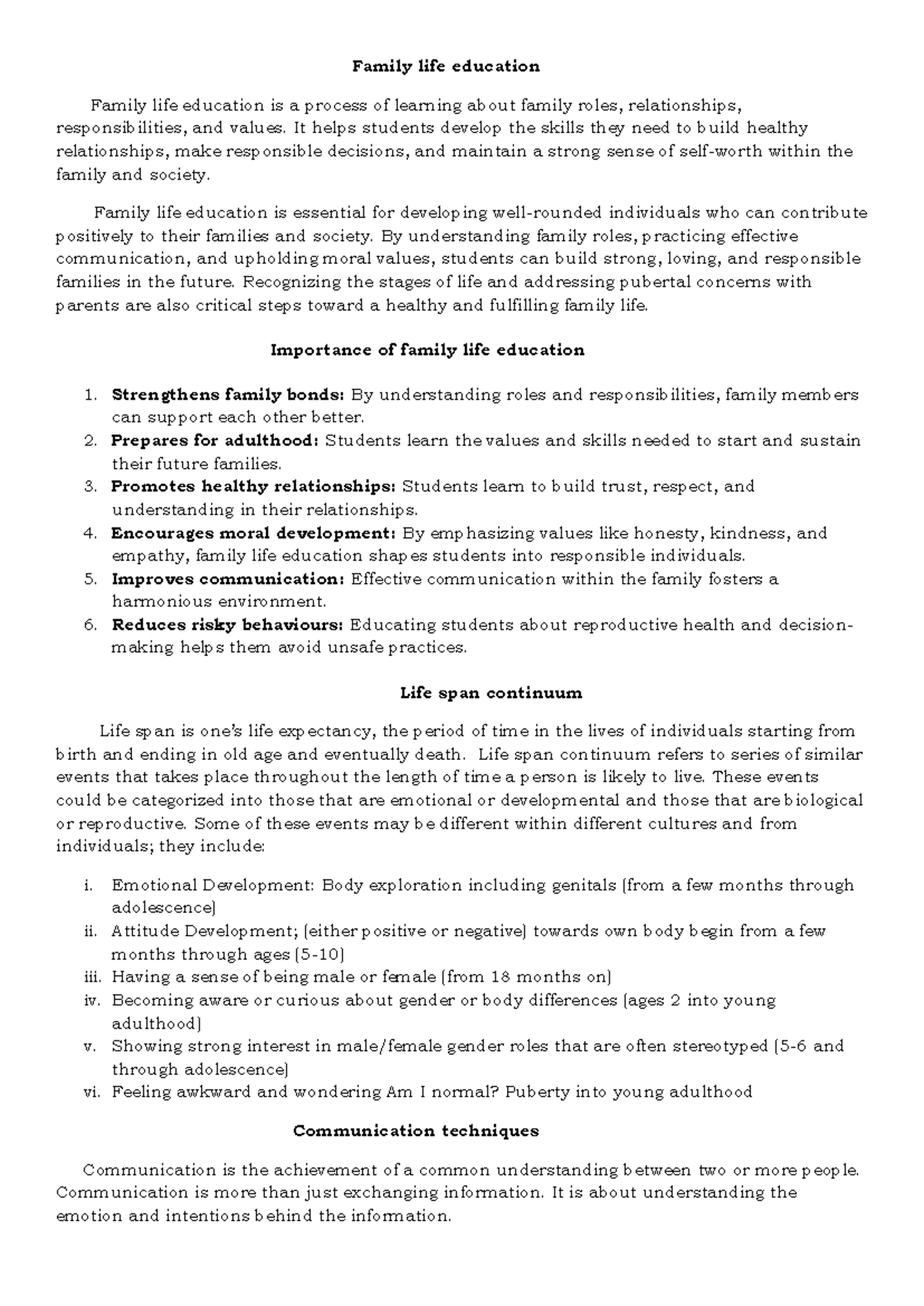 Family Life Education: Building Healthy Relationships & Communication ...