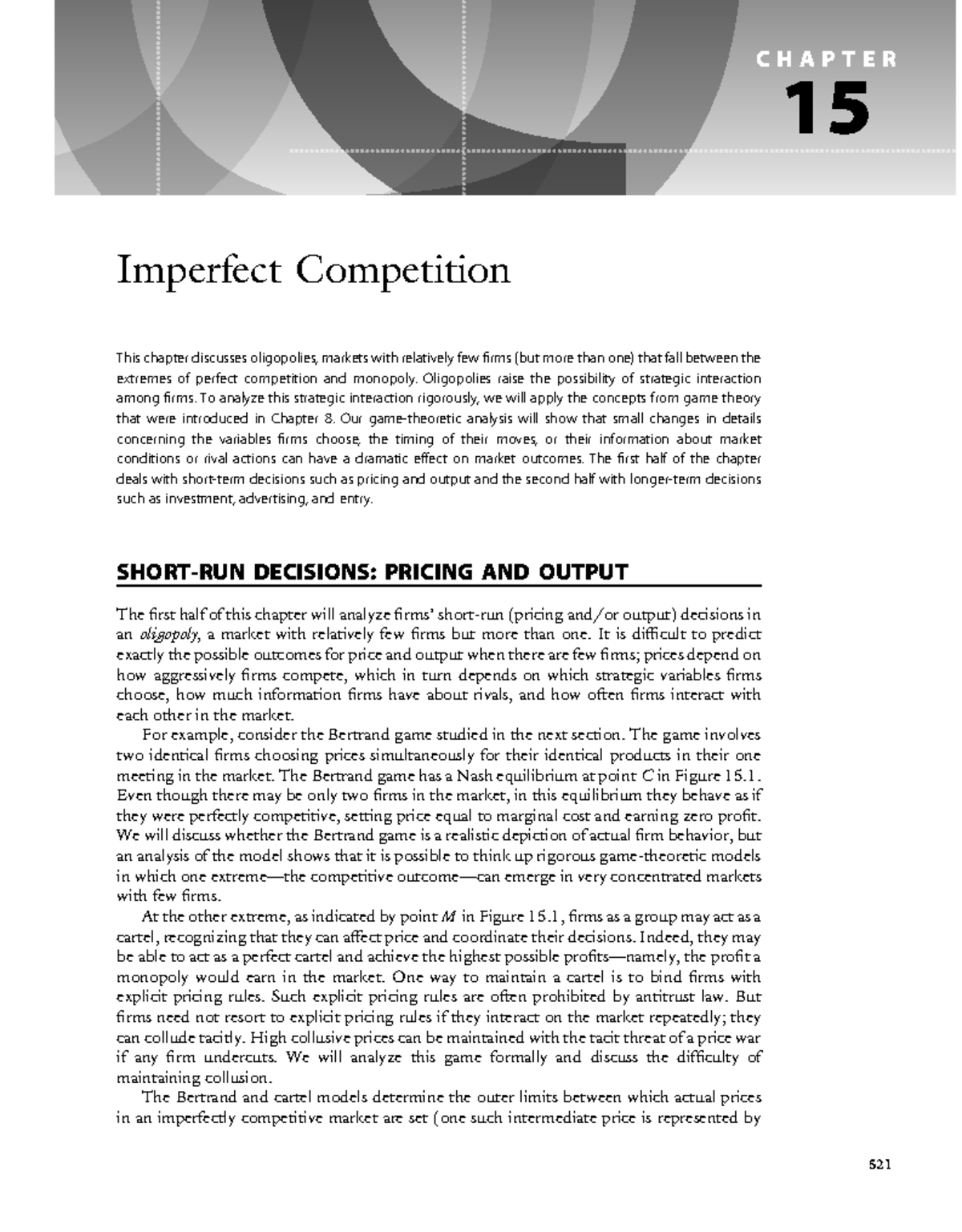 Chapter 15 NS - imperfect competition - C H A P T E R 15 Imperfect ...