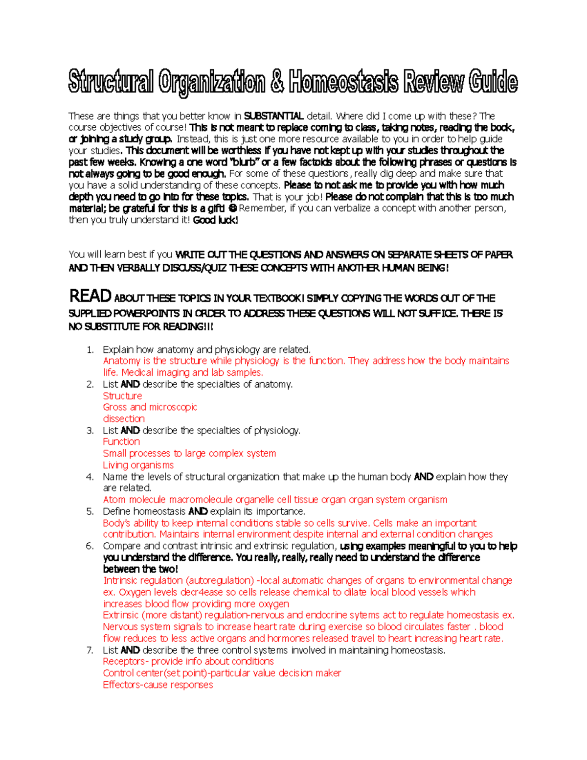 Module 1 Review Guide - These are things that you better know in ...