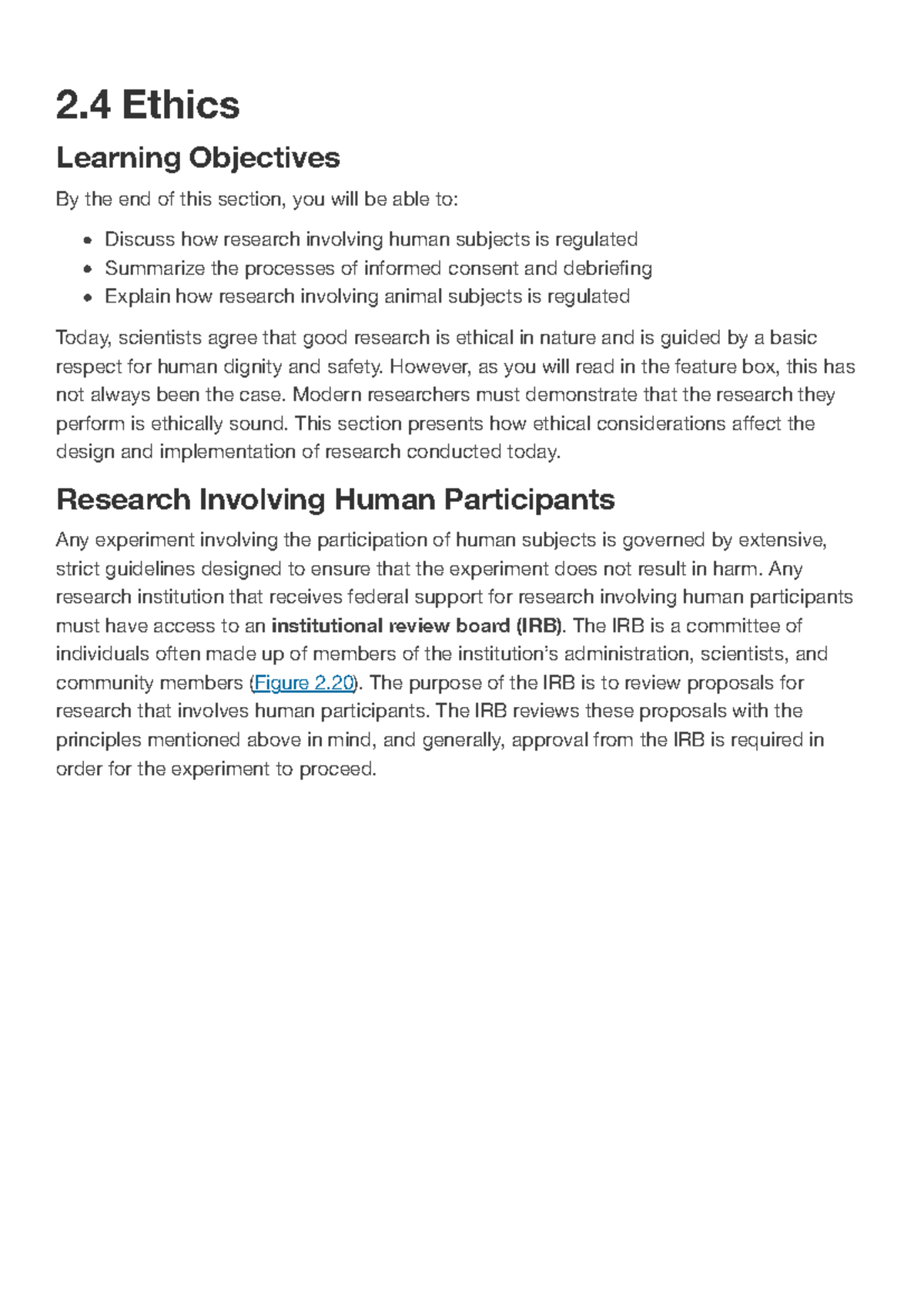 2.4 Ethics in Research: Human & Animal Subjects - Psychology 2e - Studocu