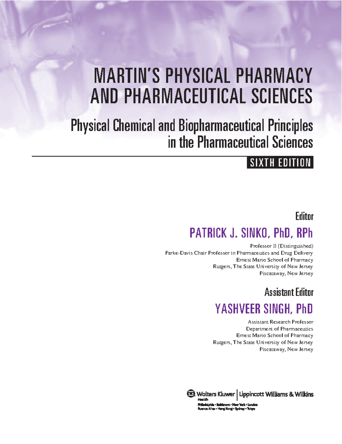 Martin's Physical Pharmacy & Pharmaceutical Sciences (6th Ed.) - Studocu