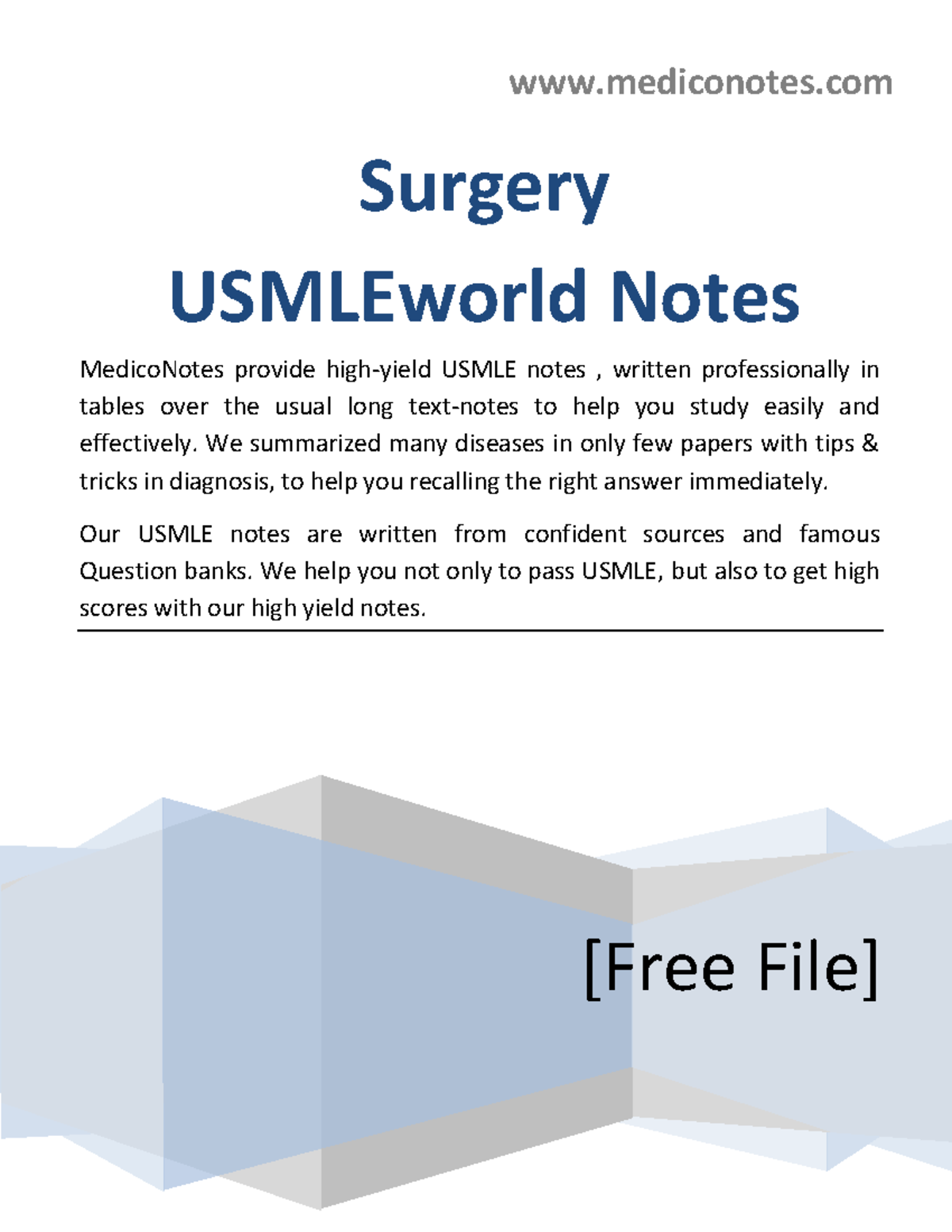 Surgery-usmle-notes - surgery notes - [Free File] mediconotes ...