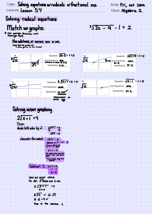 Algebra 2- Lesson 5.5 on operations (Add, Subtract, Multiply, and ...