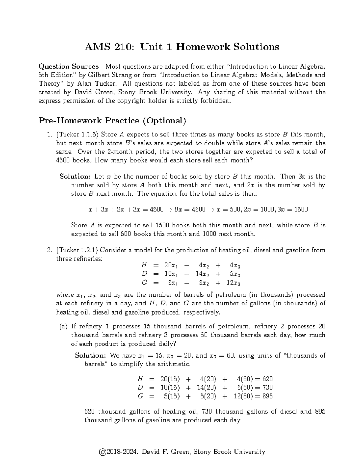 AMS 210: Unit 1 Homework Solutions and Question Sources - Studocu