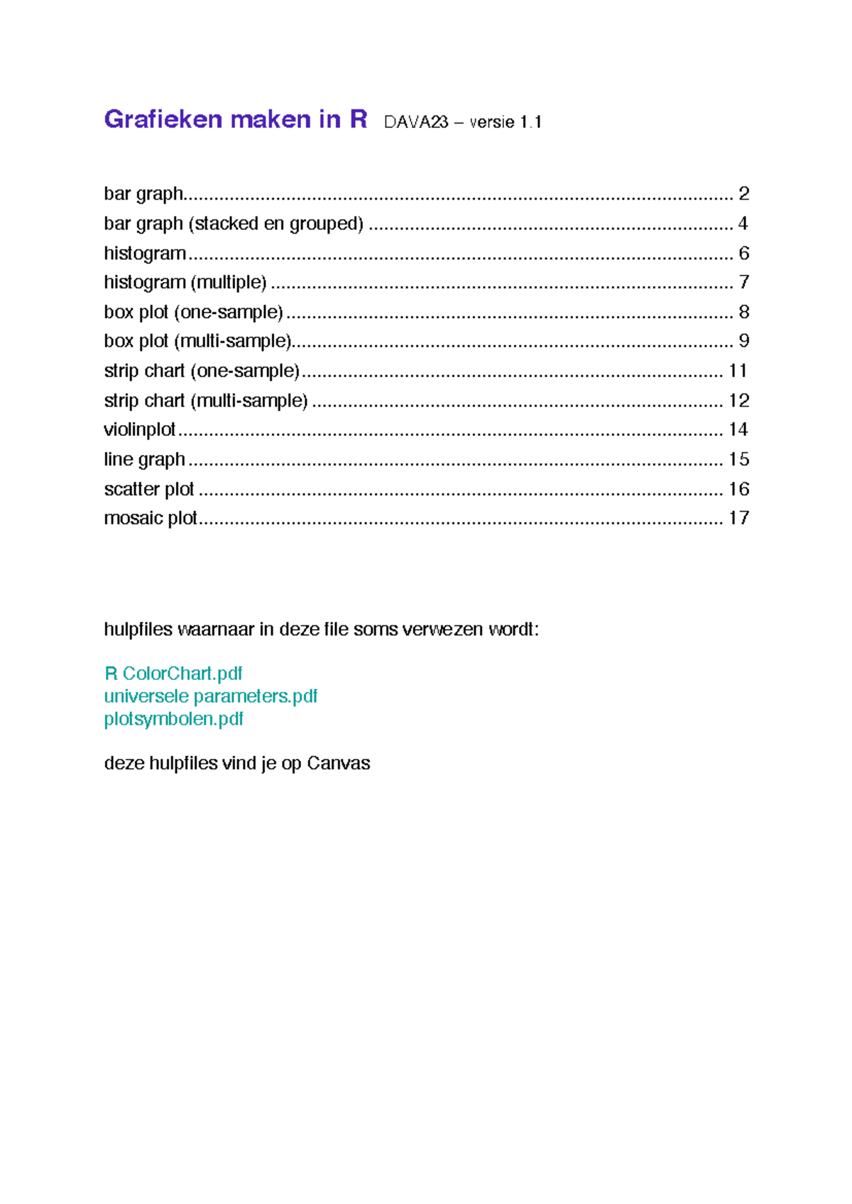 Grafieken maken in R - DAVA2 3: Handleiding en Voorbeelden - Studeersnel