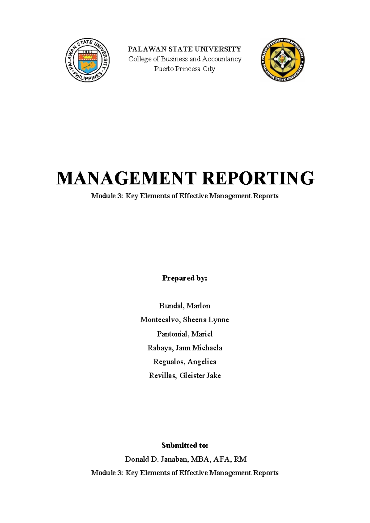 MANAGEMENT REPORTING (MBA 101): Key Elements & KPIs Overview - Studocu