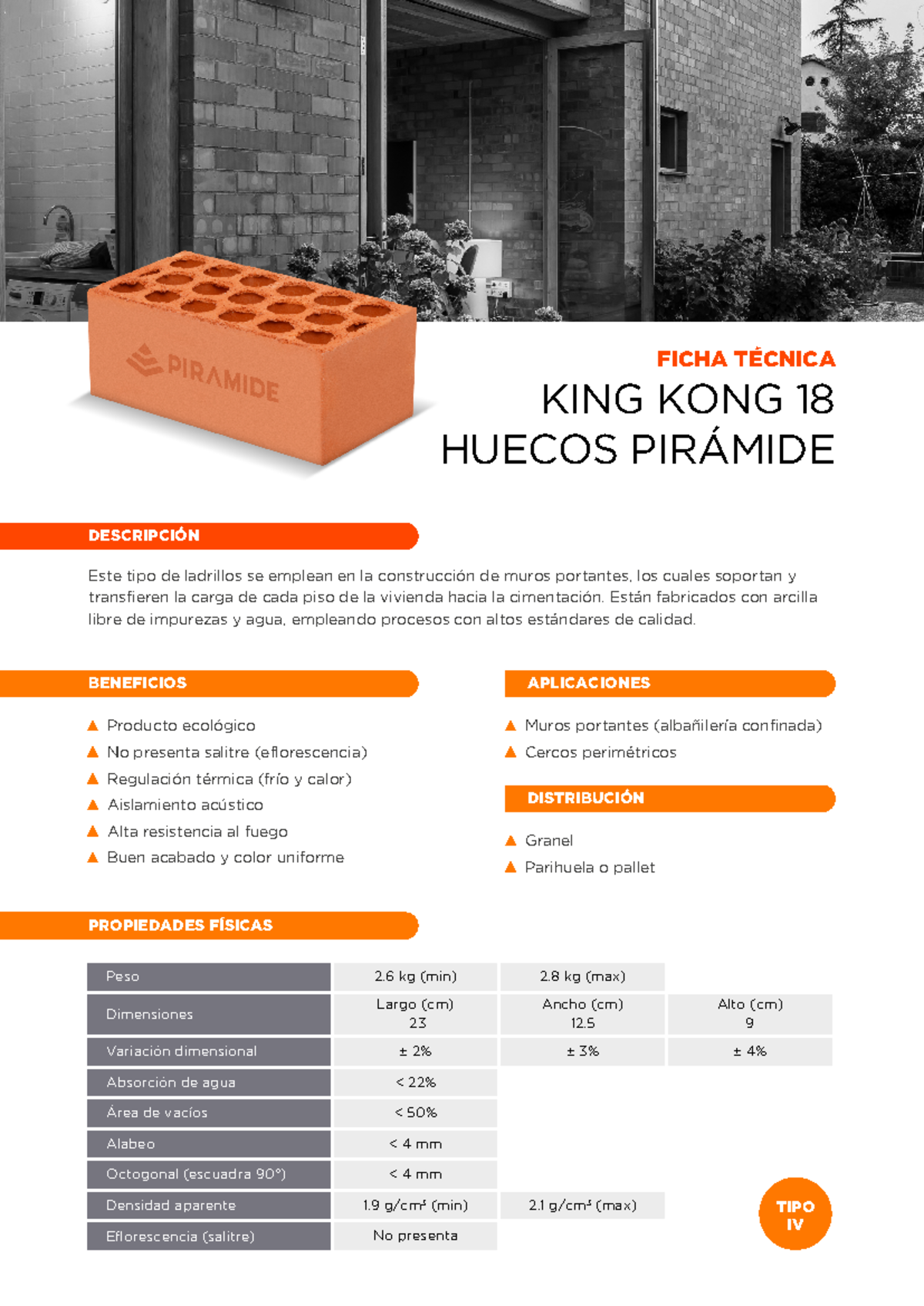 Ficha Técnica KK 18 H: Ladrillos Pirámide para Construcción - Studocu