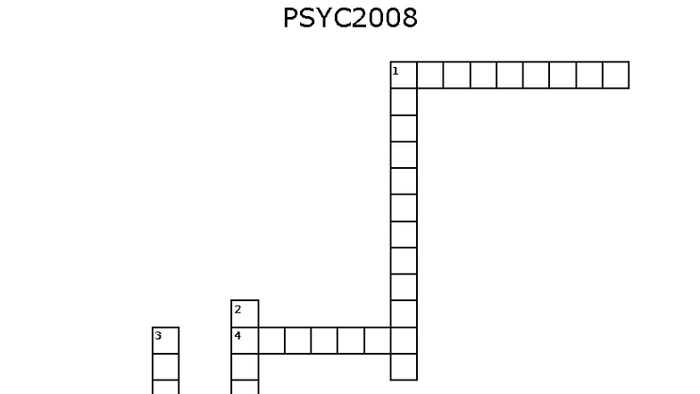 PSYC2008 - Crossword Puzzle on Empathy and Heuristics - Studocu