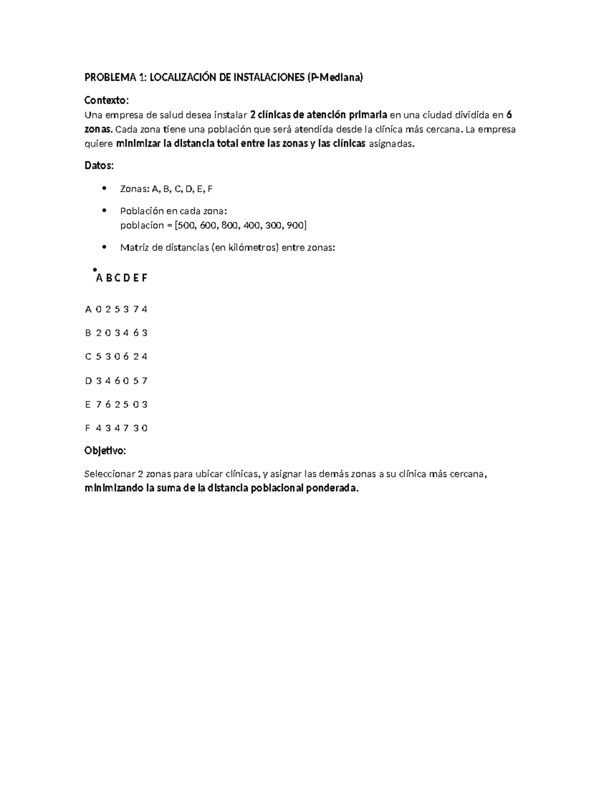 Ejercicio de Localización de Clínicas en Python: Problema 1 - Studocu