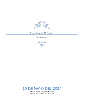 Proyecto integrador modulo 2 - Proyecto integrador: Mi proyecto de vida ...